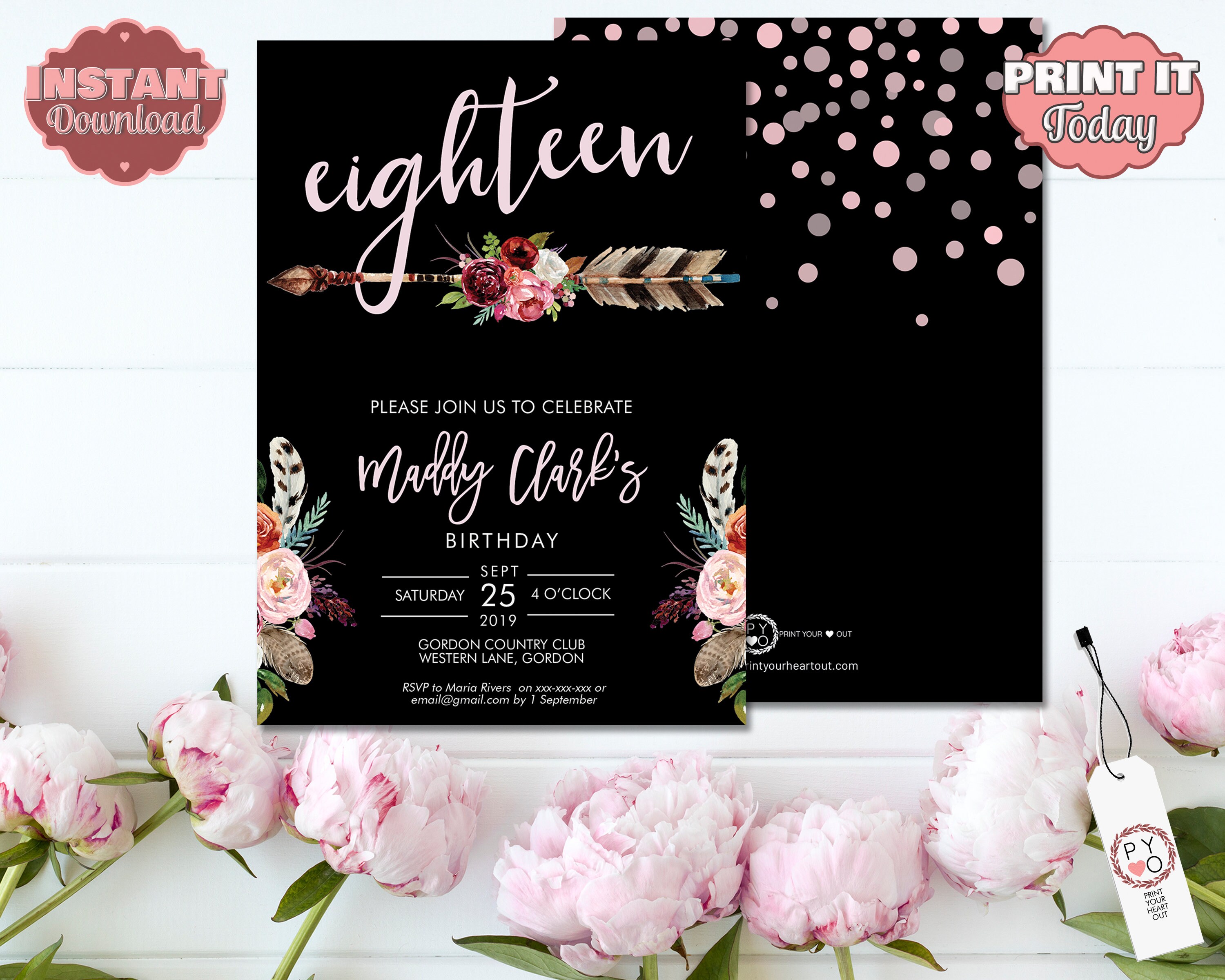 18th Birthday Invitation Templates