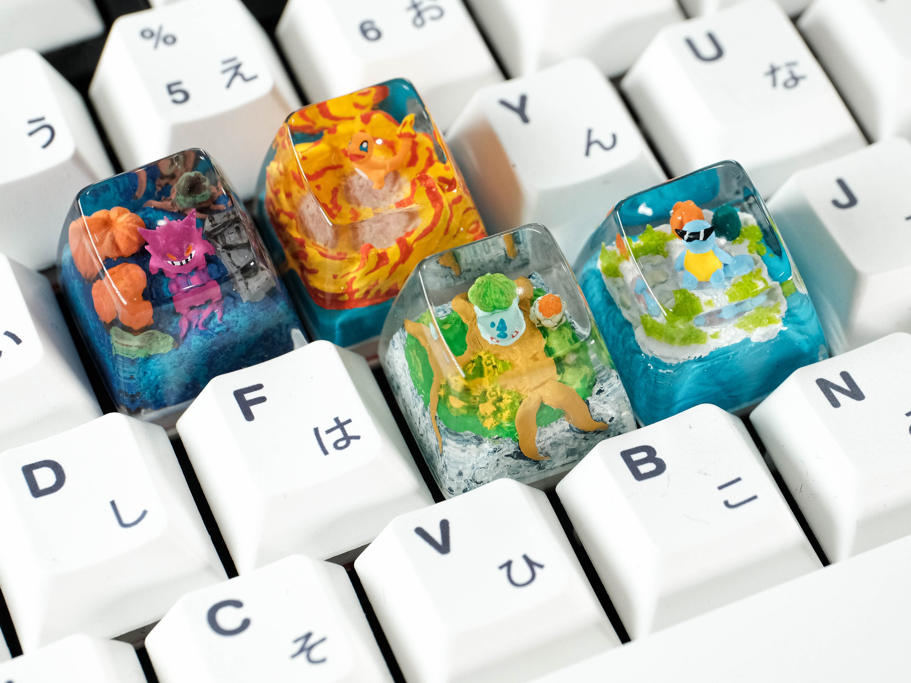 Pokemon Keycap Set Fanmade keycap handmade resin artisan | Etsy