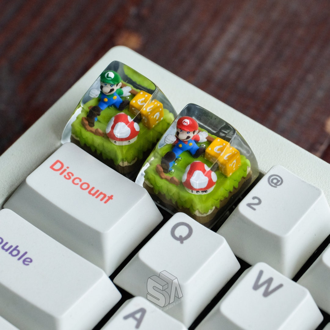 Mario Artisan Keycap Cute Resin Cherry Mx Keycaps SA Profile - Etsy