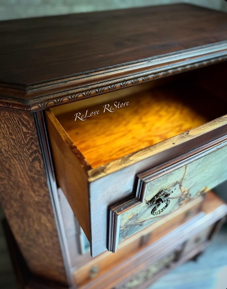 Newvintage Dresser/chest/tallboy/tall Dresser/rustic/stained/natural ...