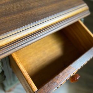 SOLD Out***refinished Victorian Night Table: Ornate Floral Accent, End ...
