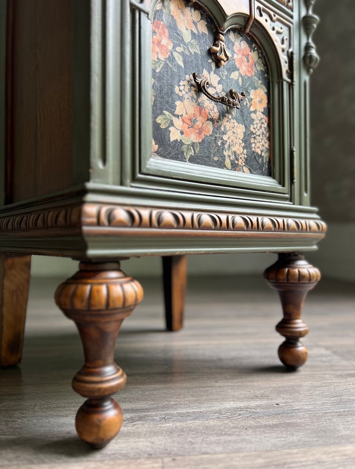 SOLD Out***refinished Victorian Night Table: Ornate Floral Accent, End ...