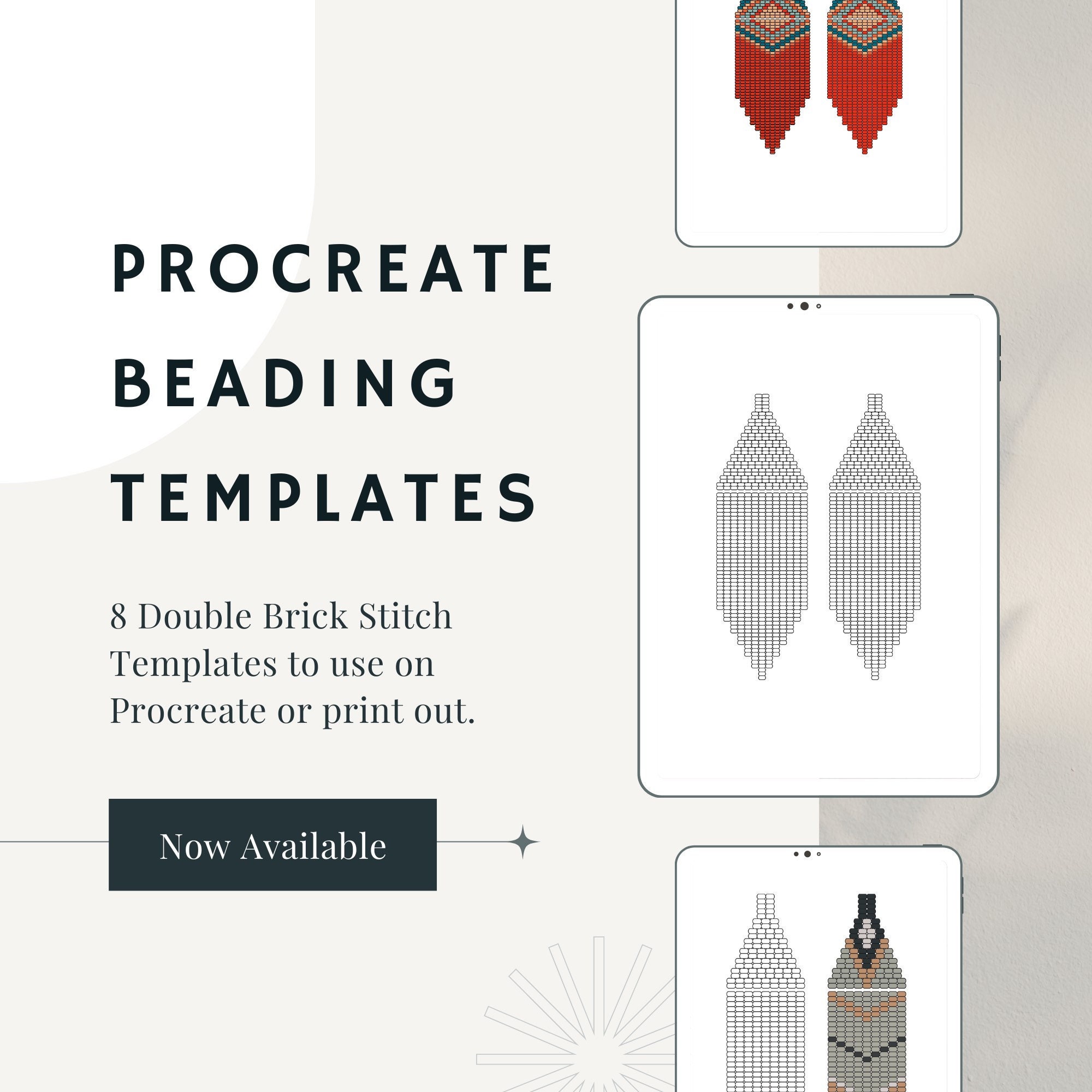 Double Brick Stitch Tablet Beading Templates Procreate - Etsy