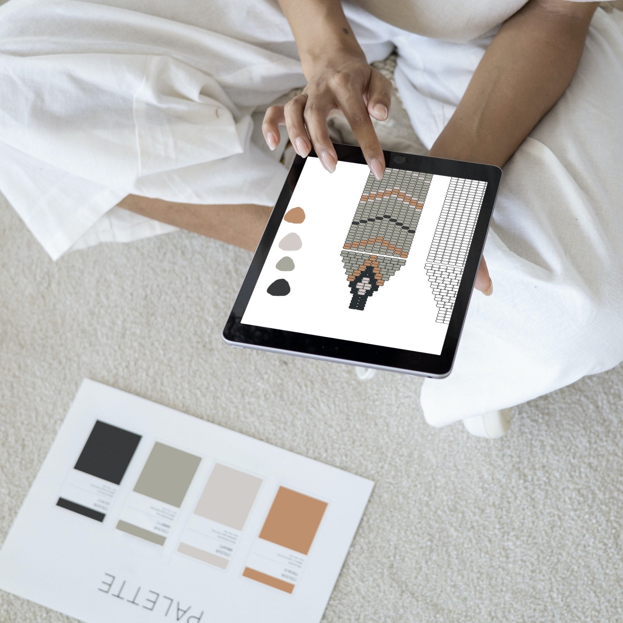 Double Brick Stitch Tablet Beading Templates Procreate - Etsy