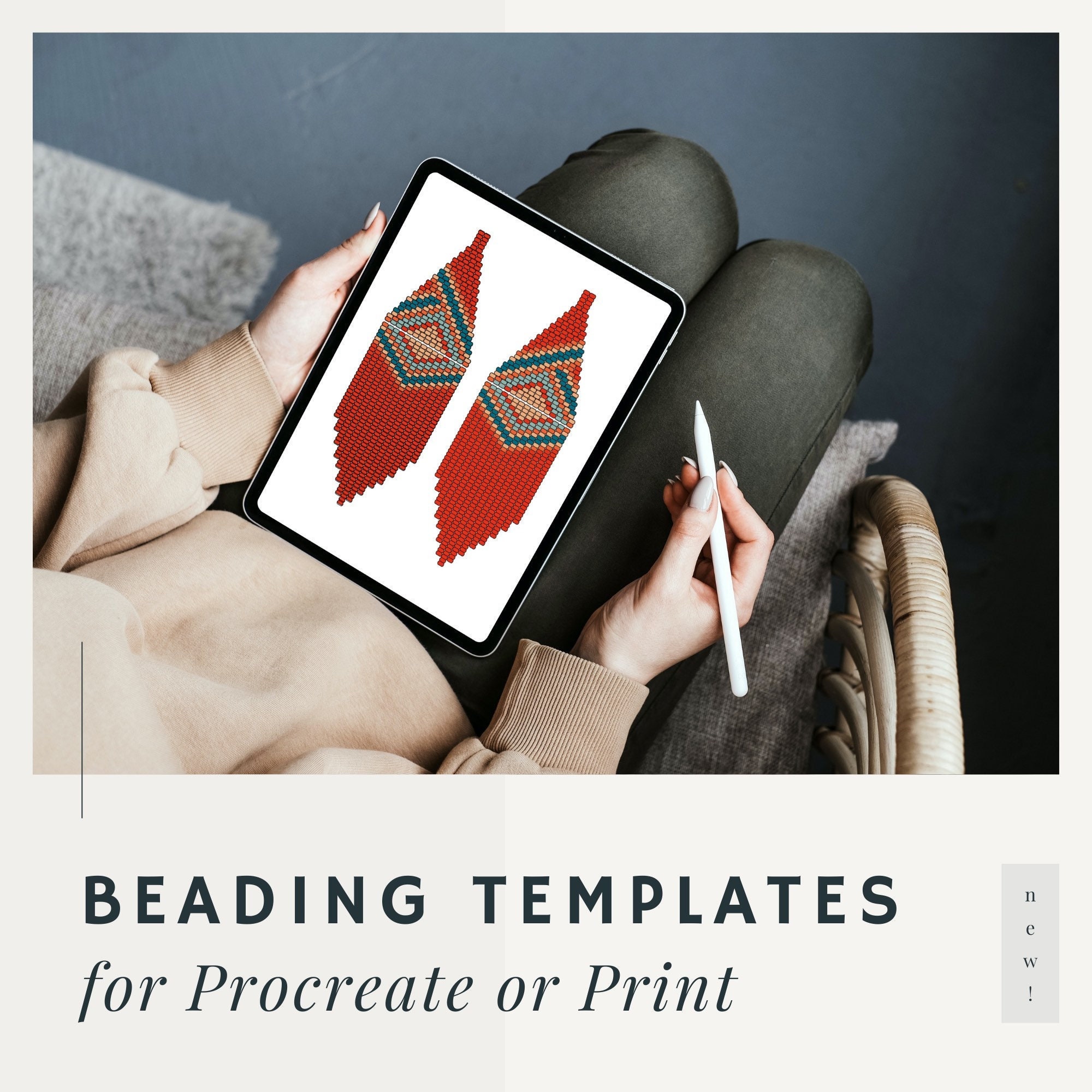 Double Brick Stitch Tablet Beading Templates Procreate - Etsy