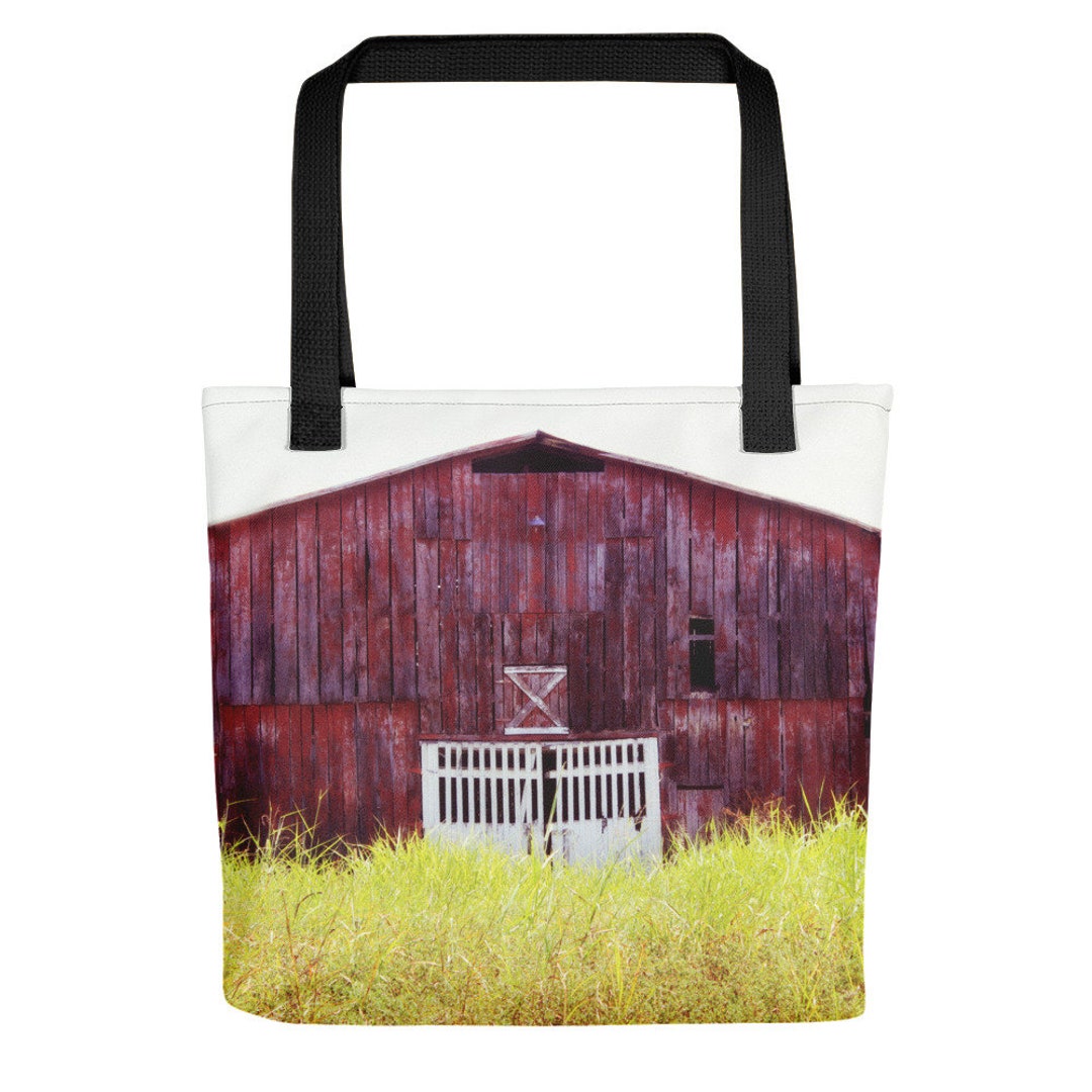 Tote Bag With a Barn Picture, Country Girl Tote, Farm Girl Gift, Barn ...