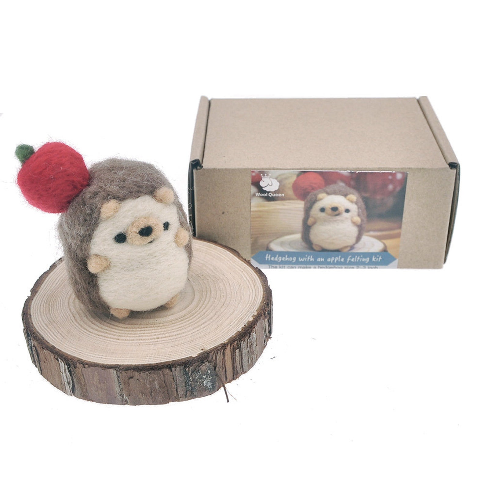 Hedgehog Needle Felting Kitfelted Animaldiy Kit for | Etsy