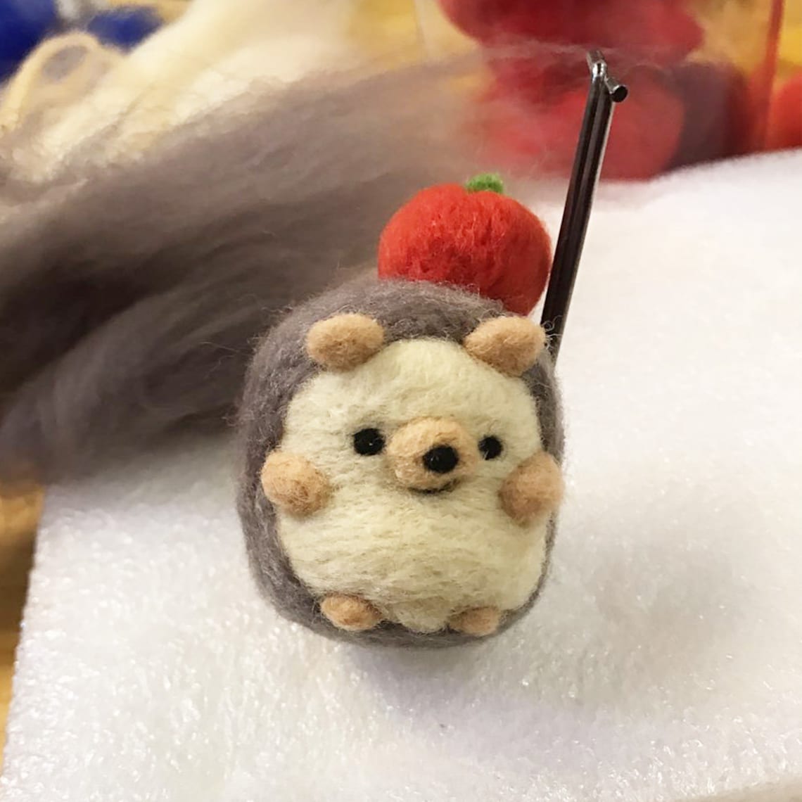 Hedgehog Needle Felting Kitfelted Animaldiy Kit for - Etsy