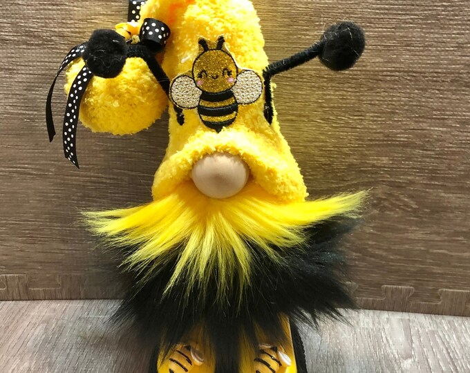 Bumblebee Gnome With Black Antennae Gnome With Shoes Spring Bees Decor ...