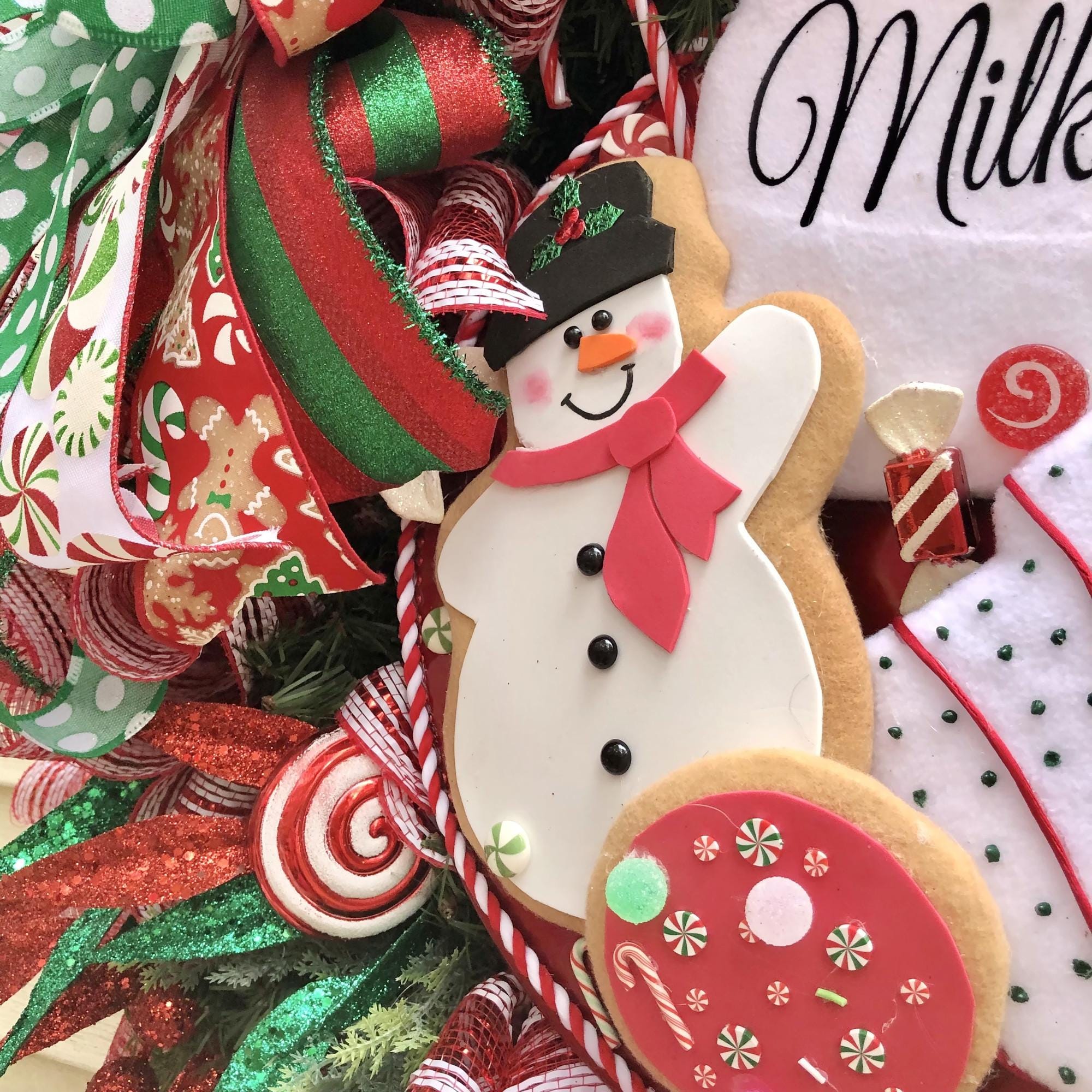 Milk and Cookies Christmas Wreath: Baker's Holiday Decor - Etsy