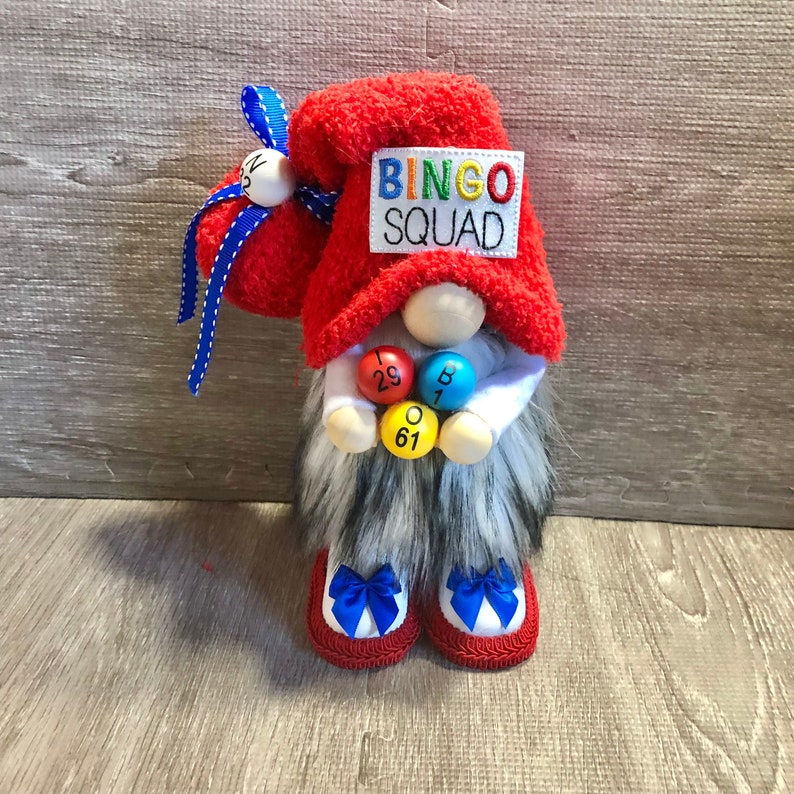 Bingo Squad Gnome: Handmade Game Day Tiered Tray Decor - Etsy