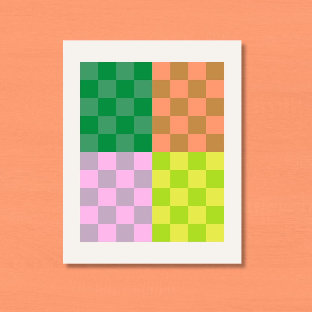 Checkerboard Cool Summer Dreamsicle 8x10 Printable - Etsy