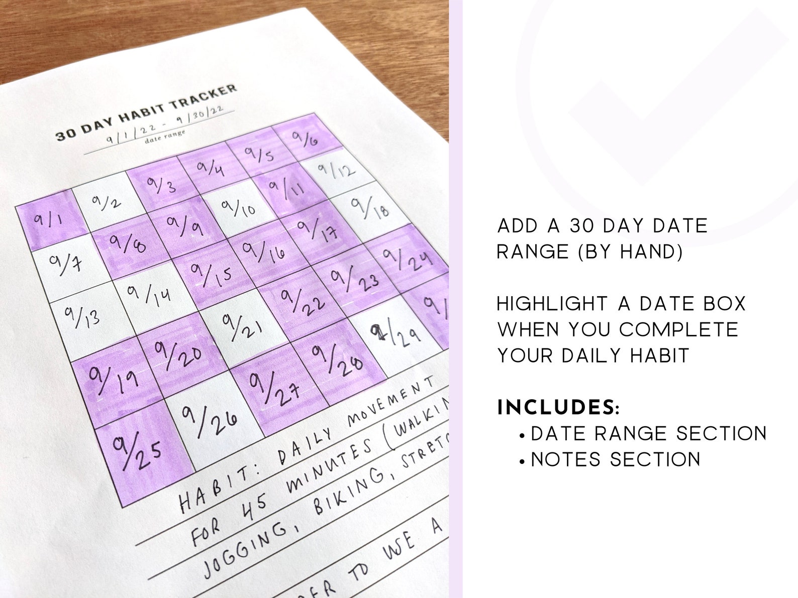 Printable 30 Day Habit Tracker PDF | Digital Download, Instant Download ...