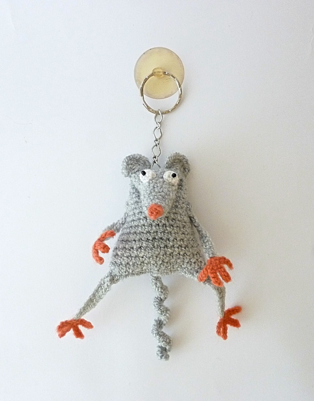 Crochet Rat Keychain, Сrochet Mouse Keychain, Knit Rat Keychain, Rat ...