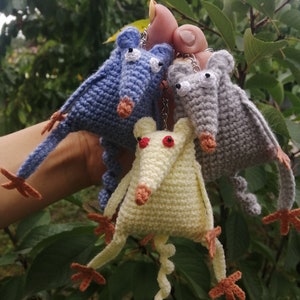 Crochet Rat Keychain, Сrochet Mouse Keychain, Knit Rat Keychain, Rat ...
