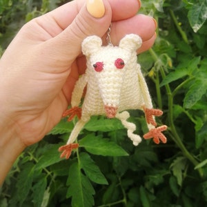 Crochet Rat Keychain, Сrochet Mouse Keychain, Knit Rat Keychain, Rat ...