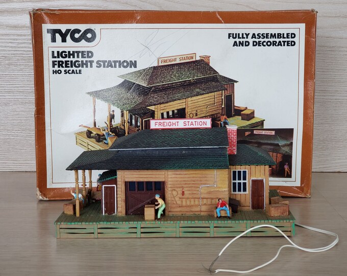 HO Scale Lighted Freight Station Tyco 906 1:87 - Etsy