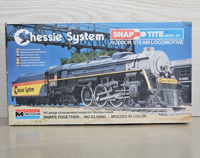 Chessie System Hudson Steam Locomotive Model Kit Vintage Monogram Snap ...