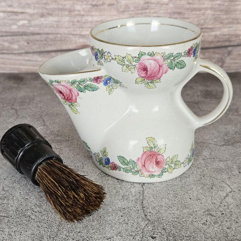 Grimwades Winton Shaving Scuttle Mug Cup & Rubberset Brush, Stoke on ...