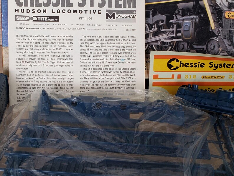 Chessie System Hudson Steam Locomotive Model Kit Vintage Monogram Snap ...