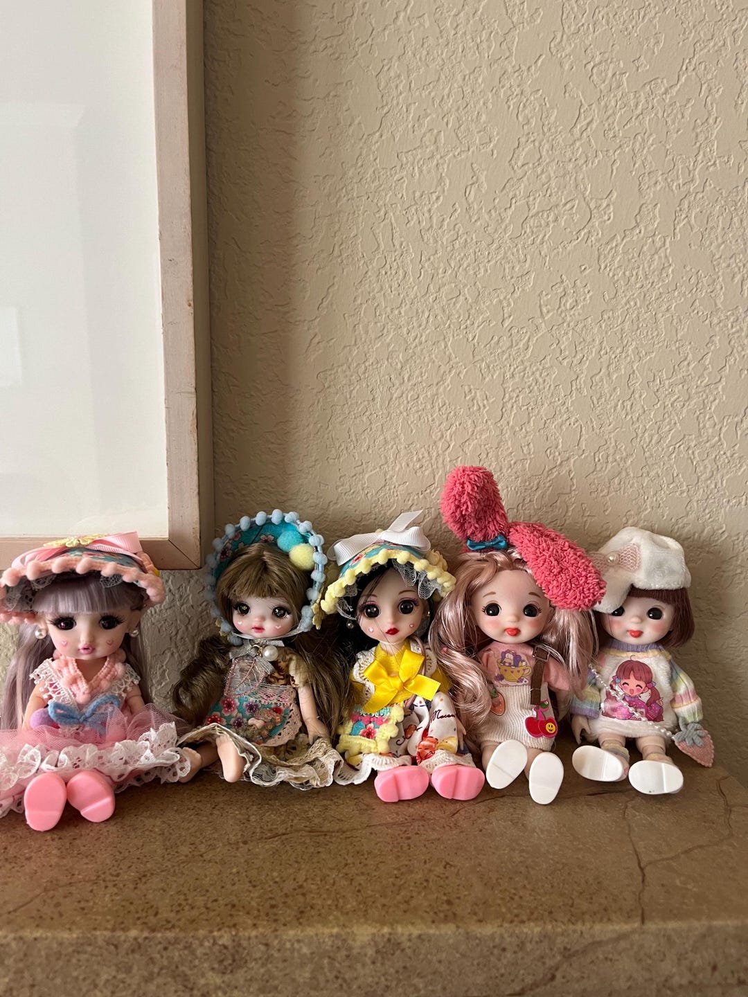 5 Lot Plastic Vinyl Articulated Body Dolls Customized Kawaii - Etsy
