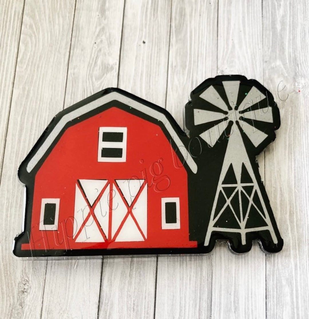 Barn With Windmill Magnet, Barn Magnet, Farmhouse Decor - Etsy