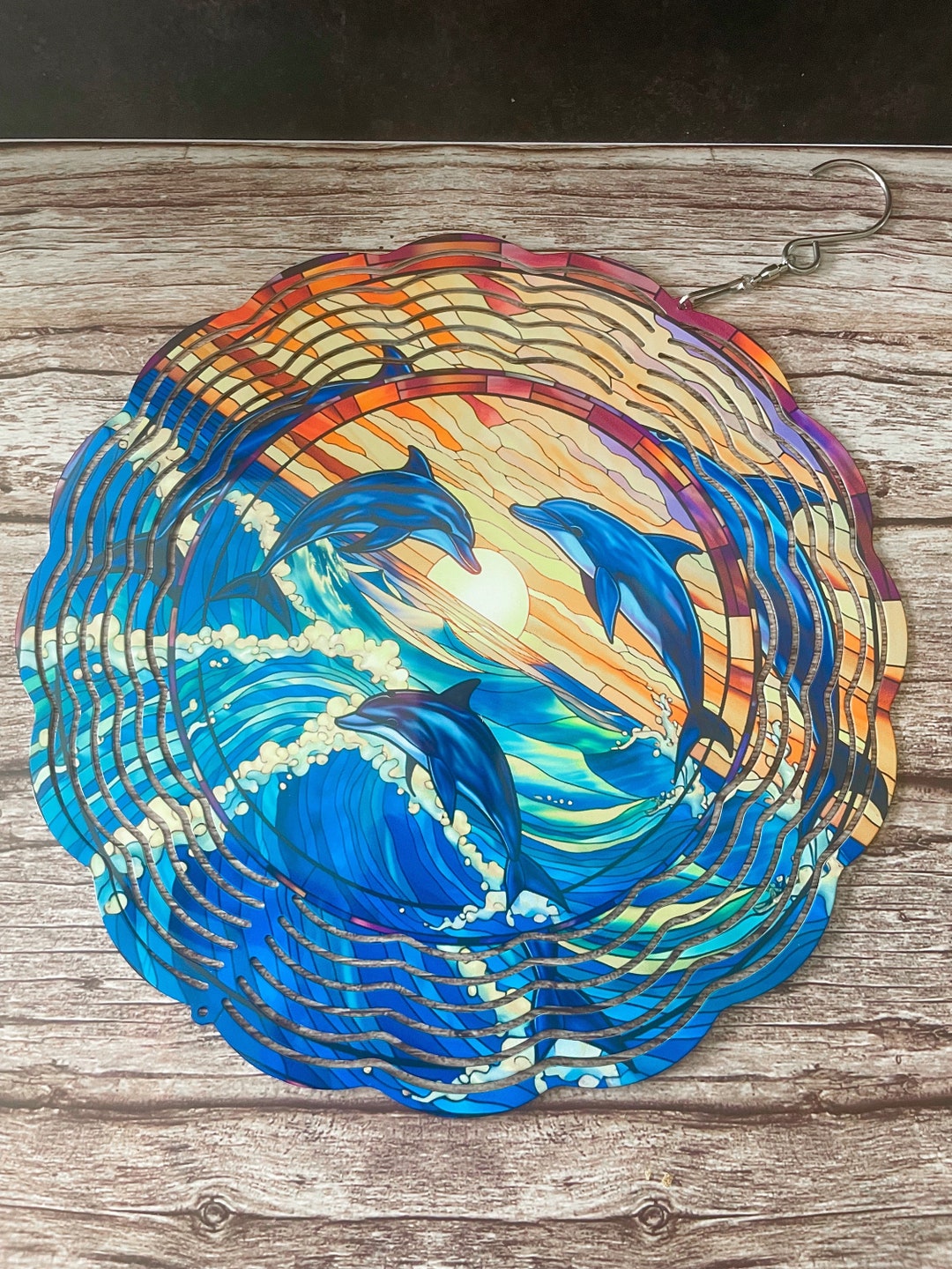 Dolphin Wind Spinner, Beach Decor, Porch Decor, Spring Decor, New House ...
