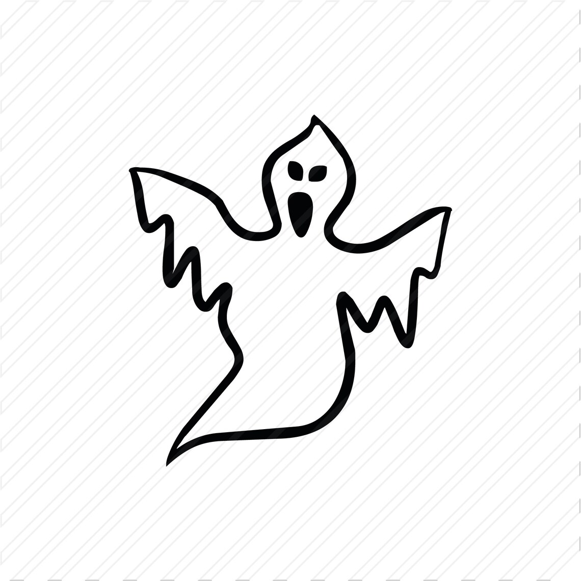 Halloween Scary Spooky Outline Ghost Instant Download Kids - Etsy