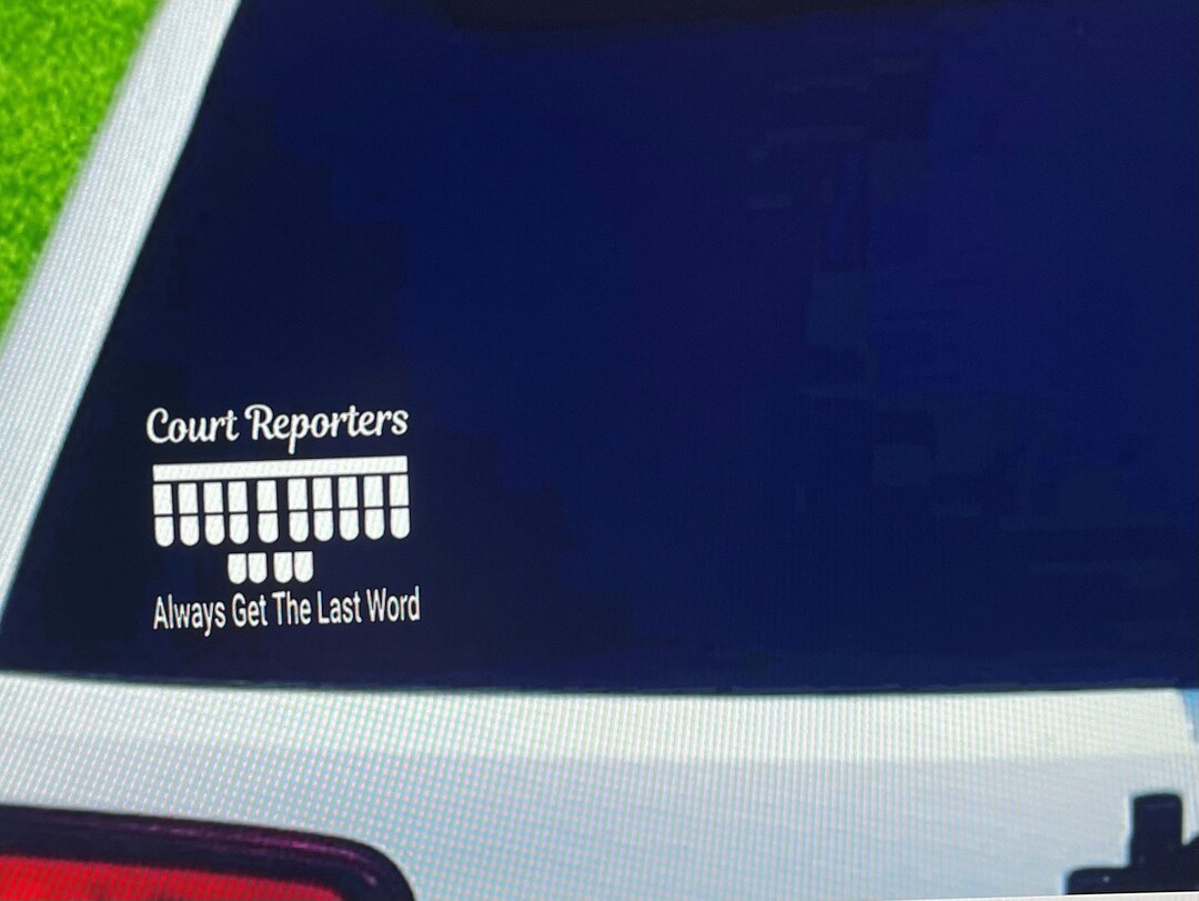 Court Reporting Car Decal, CSR Car Decal, Court Reporter Car Decal ...