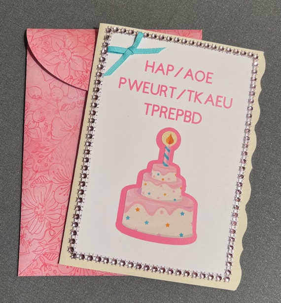 Birthday Card Court Reporter Card Stenographer Card Steno - Etsy
