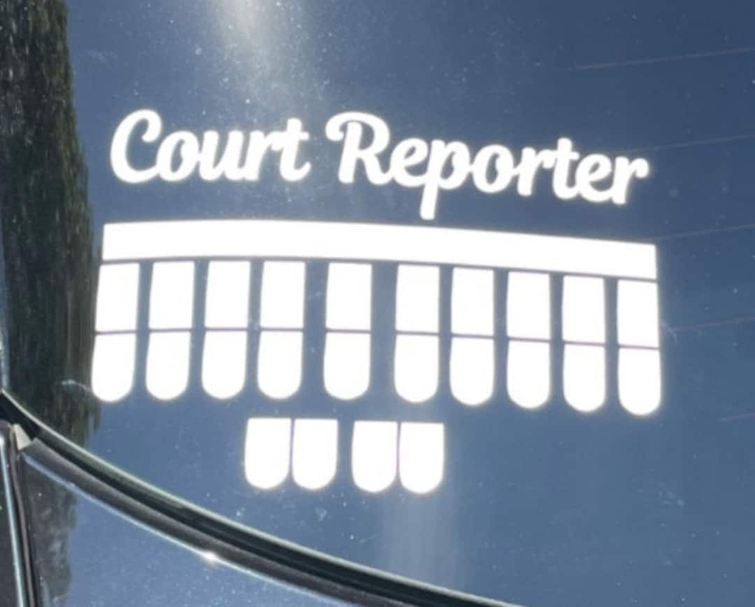 CSR Car Decal, Court Reporter Decal, Stenographer, Shorthand Reporter ...