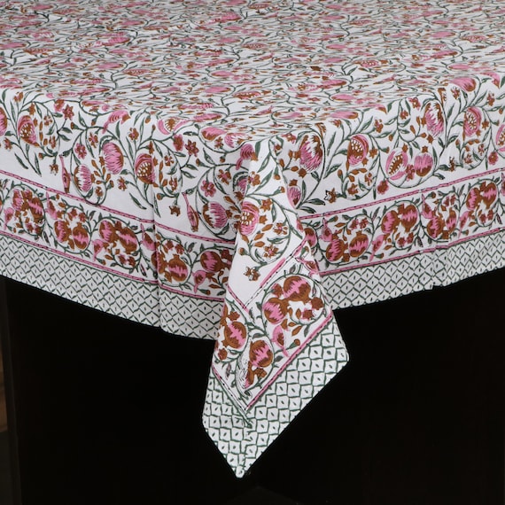 Cotton Table Cloths Anokhi Print Table Cover Table Mat Table | Etsy
