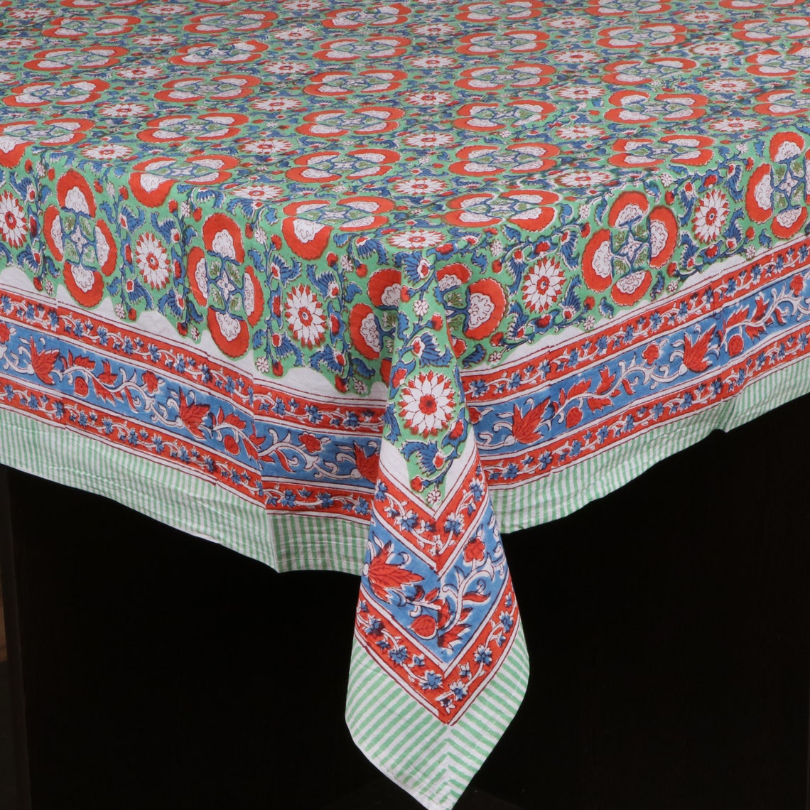 Cotton Table Cloths Anokhi Print Table Cover Table Mat Table | Etsy