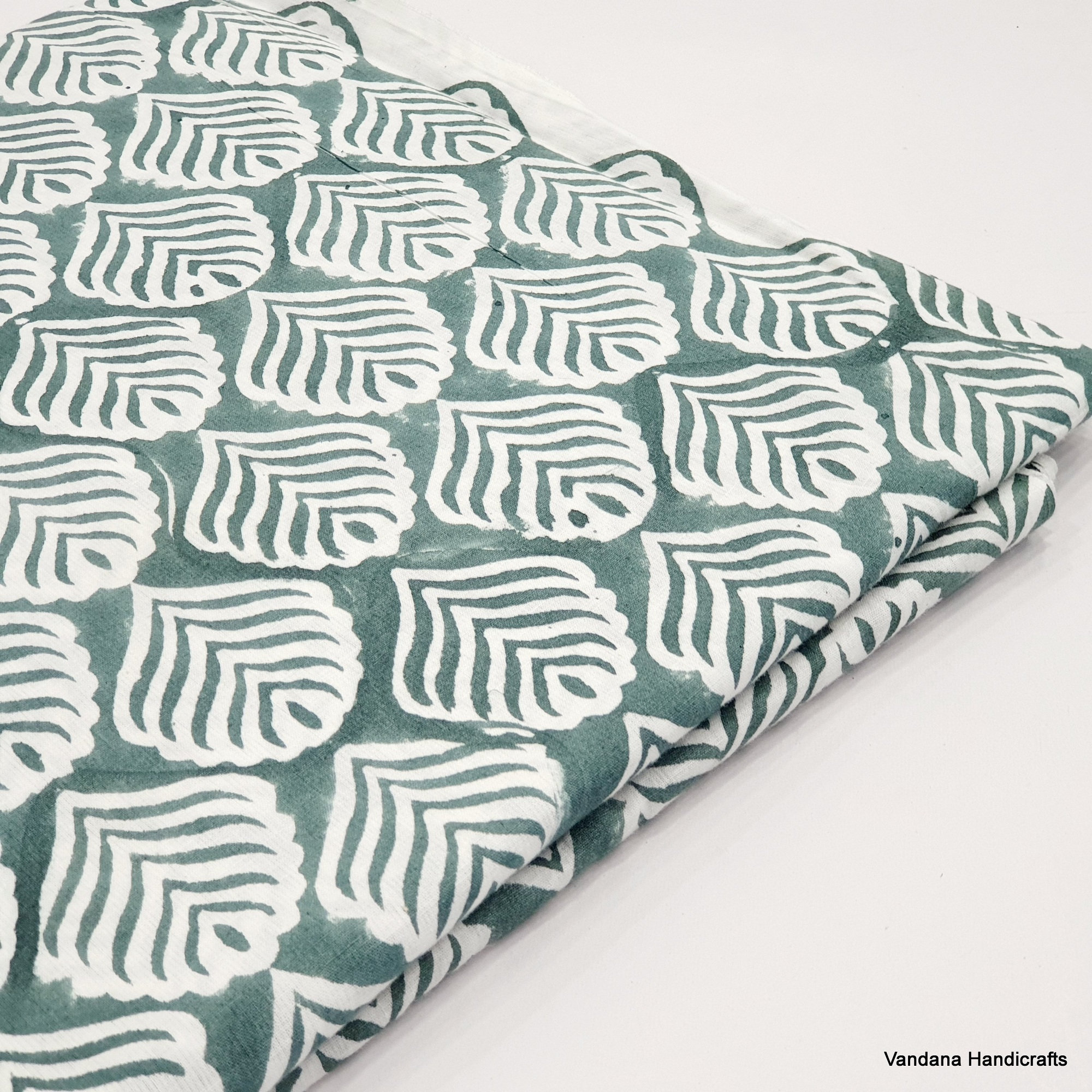 Indian Hand Block Leaf Print Fabric Pure Cotton Fabric - Etsy