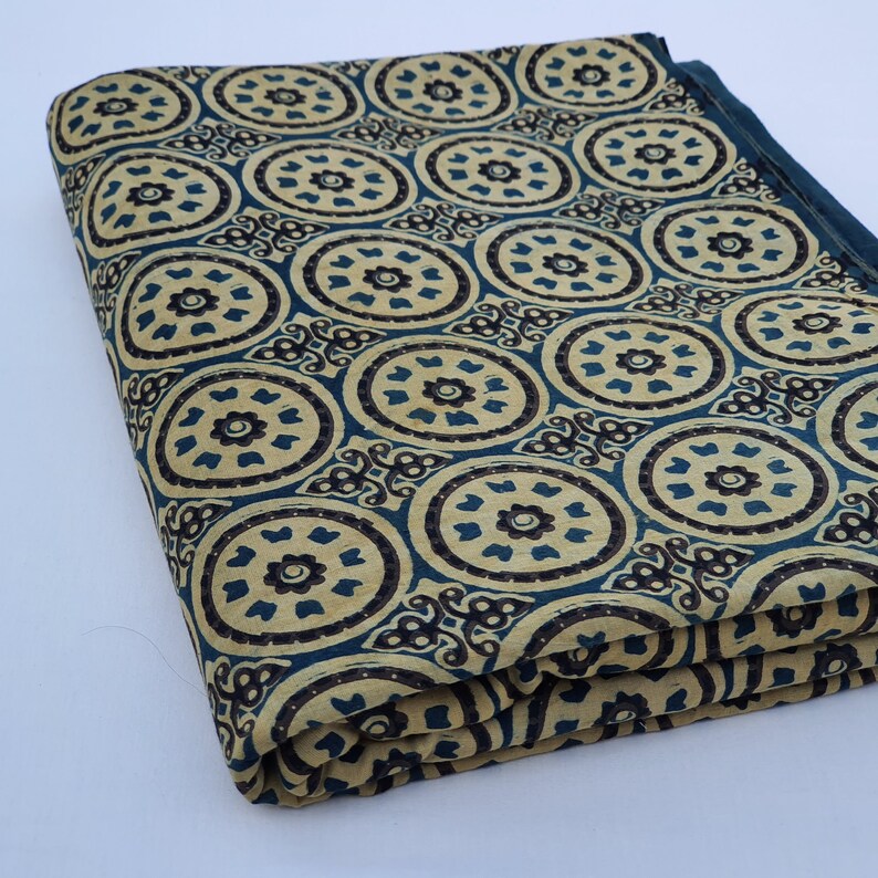 Cotton Ajrakh Printed Fabric Ajrakh Block Print Ajrakh Fabric - Etsy