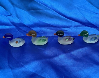 Small Glass Ducks - Etsy