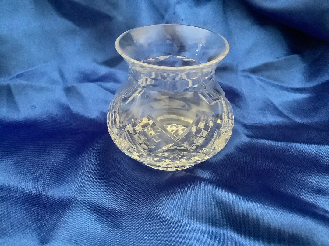Small Cut Crystal Vase - Etsy