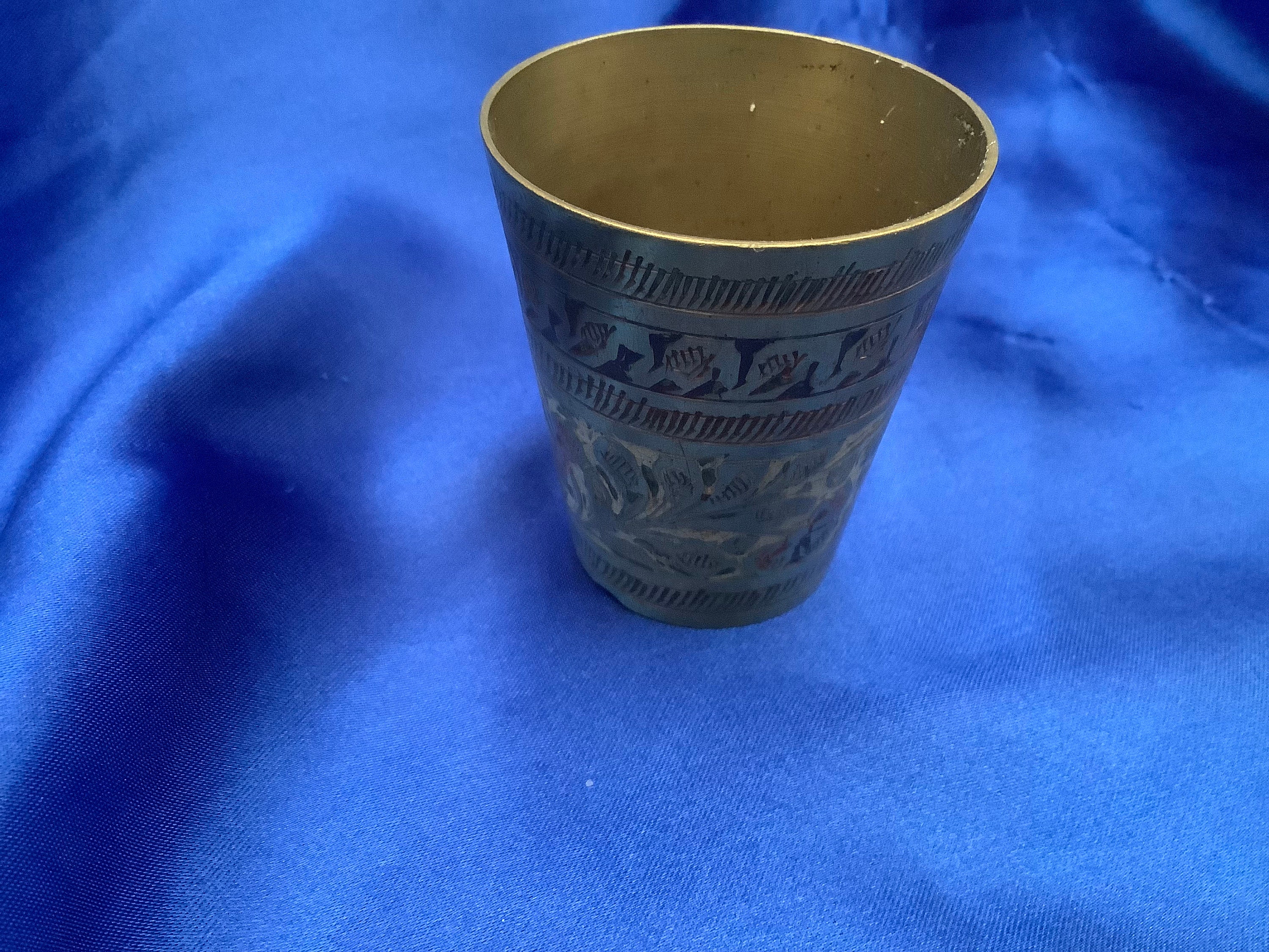 Small Brass Lassi Cup. India - Etsy