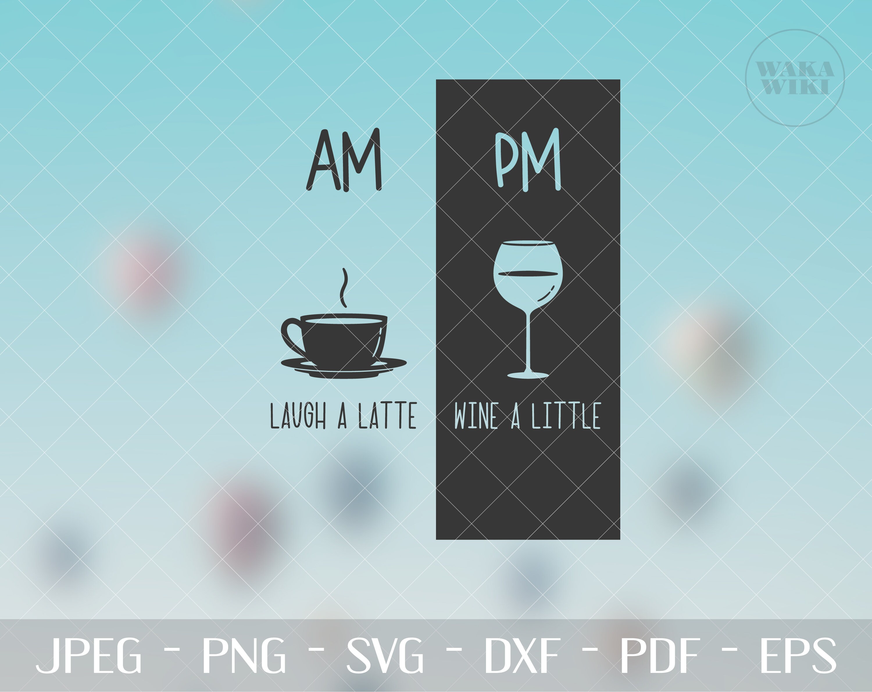 How to Tell Time Sign AM Coffee Latte Evening PM Wine Farmhouse Decor ...