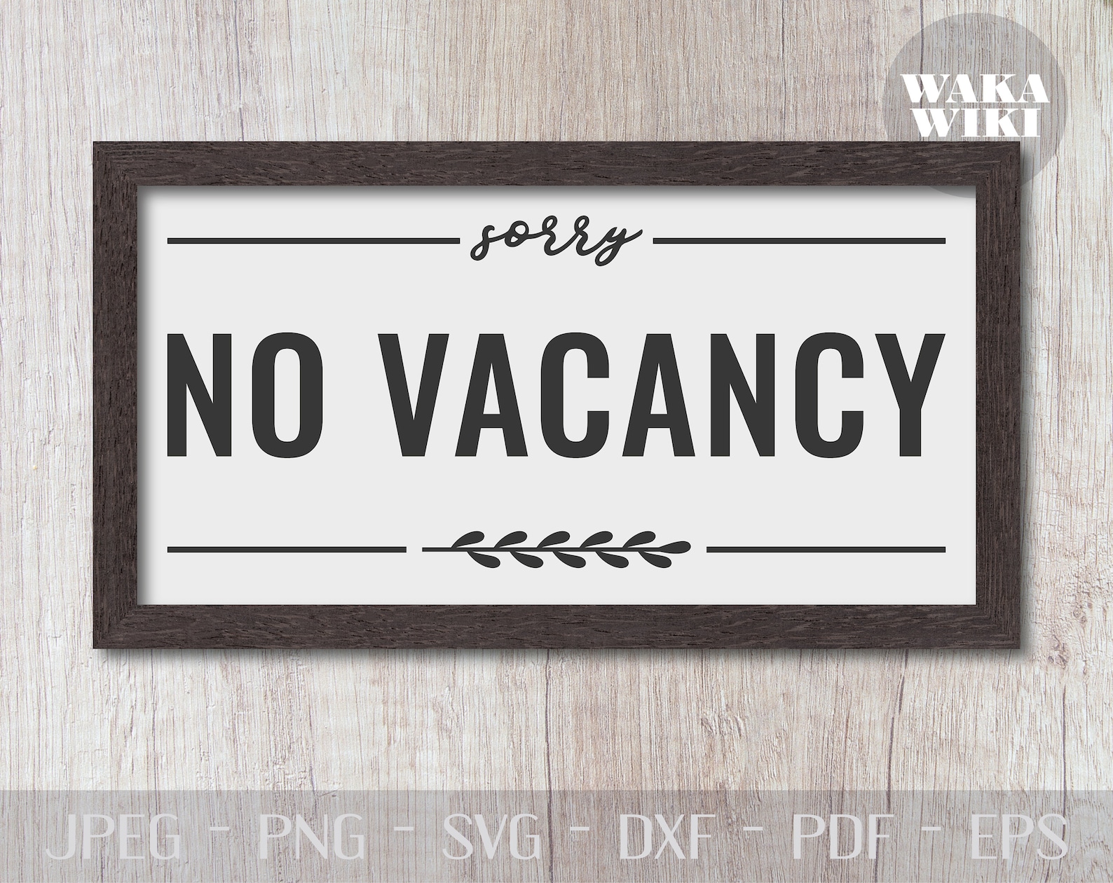 Sorry No Vacancy Farmhouse Rustic Wreath Decoration Country Front Door Sign Gift Decor Decal ...