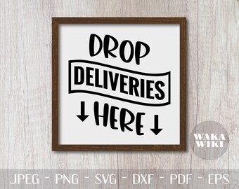 Drop Packages Here Sign - Etsy