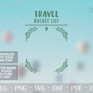 Travel Bucket List Blank Template Holiday Trip Destination Home ...