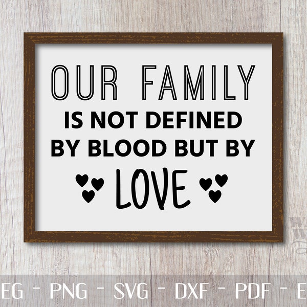 Family Not Sisters by Blood Svg - Etsy