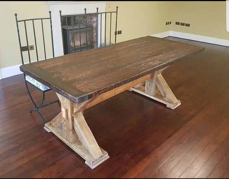 Reclaimed Table Tops, Farmhouse Dining Table, Rustic Tables, Kitchen ...