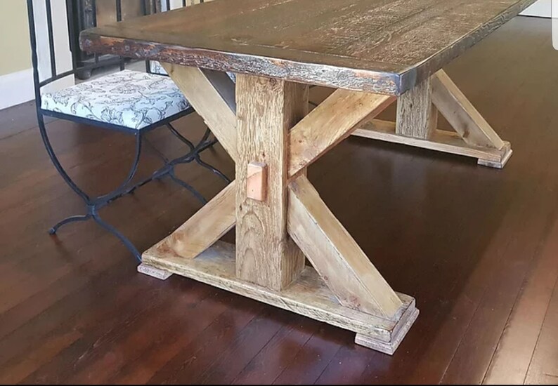 Reclaimed Table Tops, Farmhouse Dining Table, Rustic Tables, Kitchen ...