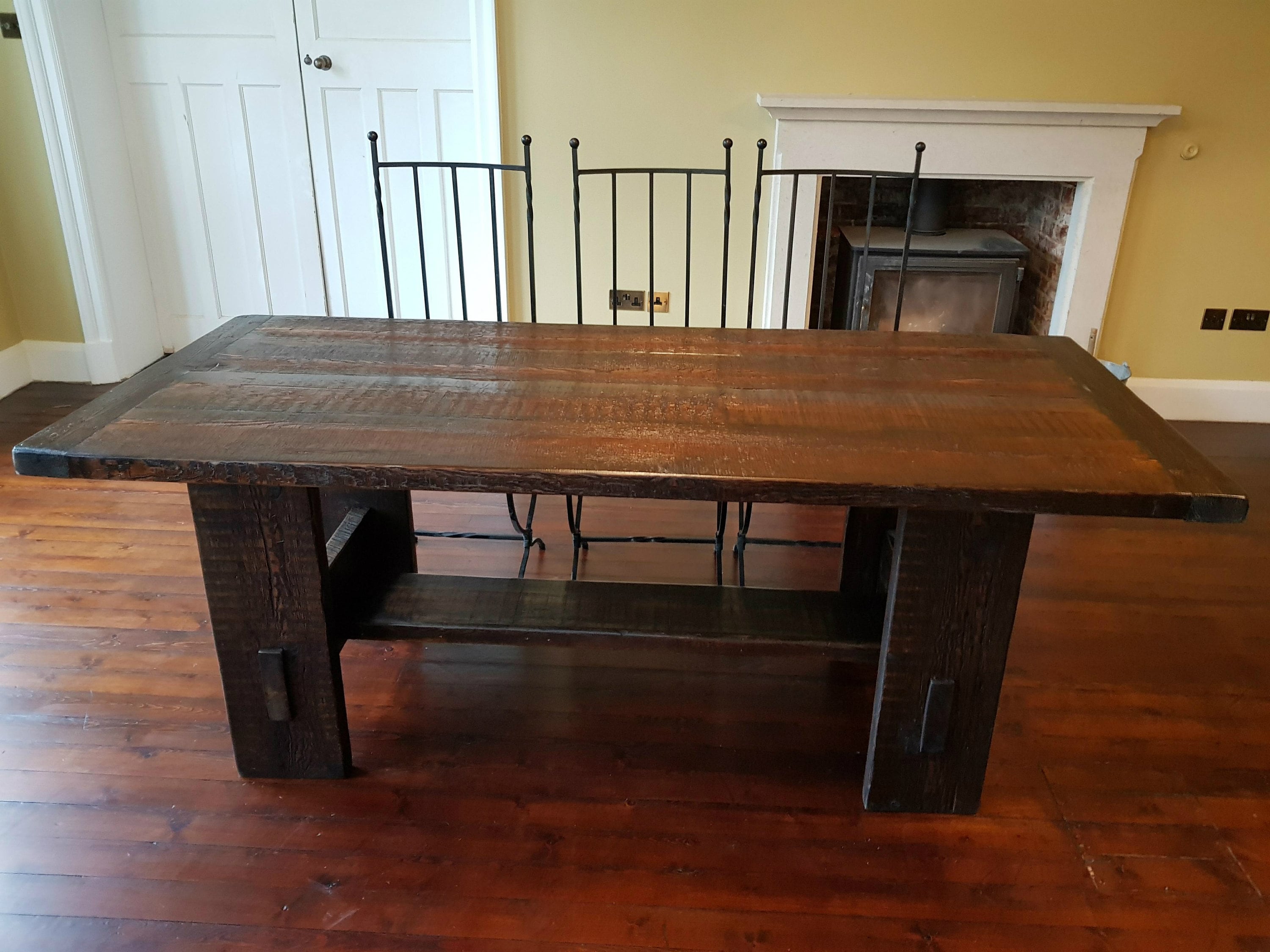 Reclaimed Table Tops / Farmhouse Dining Table / Reclaimed Table Bases ...