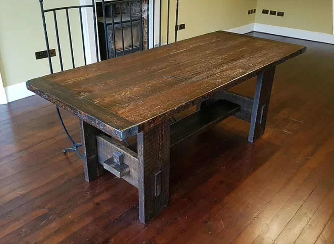 Reclaimed Table Tops / Farmhouse Dining Table / Reclaimed Table Bases ...