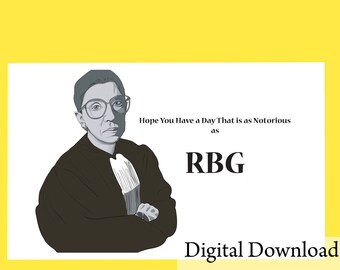 Notorious Rbg Card - Etsy