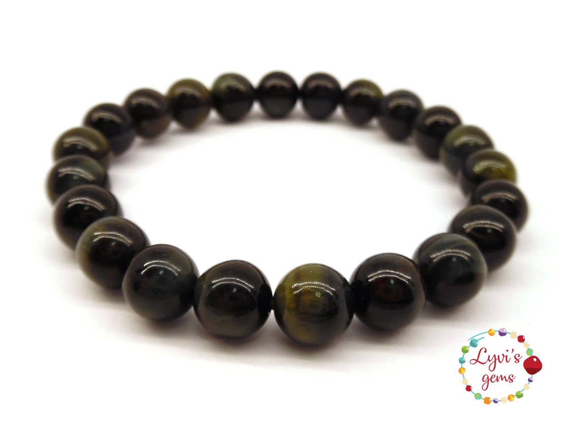 Hawk's Eye Bracelet Falcon Eye Quartz Braceletgrey - Etsy