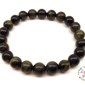 Hawk's Eye Bracelet, Falcon Eye Quartz Bracelet,grey Beaded Bracelet ...